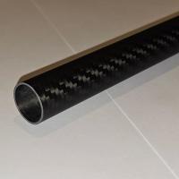 China Custom Size 3K Twill Carbon Fiber Tube Roll Wrapped Carbon Fiber Round Pipe for sale
