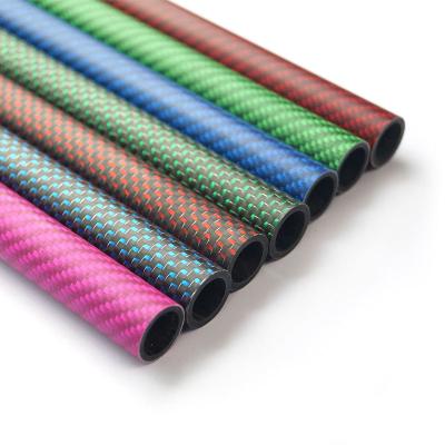 China 100% 3K Colorful Carbon Fiber Tube ｜UV Resistance, Lightweight and High Stiff for sale