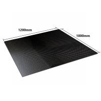China Low Coefficiency of Thermal Expansion 1200*1000mm 3K Twill Carbon Fiber Board for sale