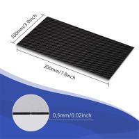 China 100x200mm 3K Pure Carbon Fiber Sheets 1-6mm thick Composite Panel Board Material for sale