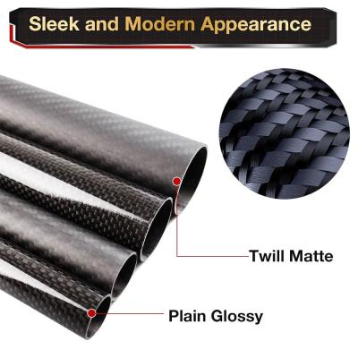 China Custom Lightweight, High-Strength 14mm Diameter 3K Carbon Fiber Tube for sale
