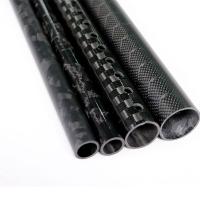 China Ultra High Modulus 3K Plain Weave Carbon Fiber Tube 0.375 x 0.503 x 60 Inch for sale