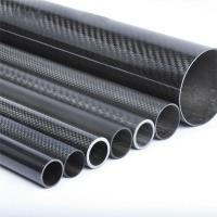 China Ultra High Modulus 3K Plain Weave Carbon Fiber Tube 0.375 x 0.503 x 60 Inch for sale