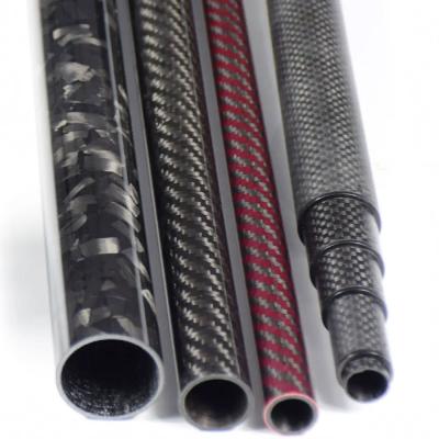 China 3K Roll-Wrapped Carbon Fiber Hollow Tube with Light Weight and High Strength - 30mm OD x 26mm ID x 500mm for sale