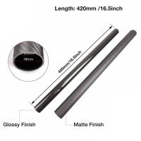 China High Temperature Resistant 420mm /16.5inch 100% 3K Carbon Fiber Tube for Structural Applications for sale