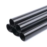 China SGS Thick 6.0mm Glossy Carbon Fiber Tube Anti Aging for sale