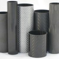China Anti Corrosion 500mm Black Carbon Fiber Tube Plain Weave for sale