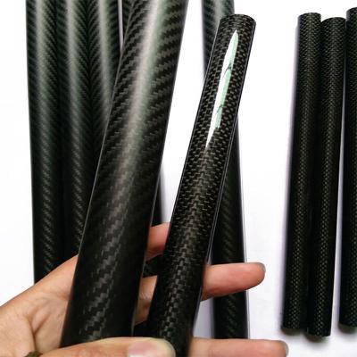 China Plain Twill Pultruded Carbon Fiber Tube Aging Resistance for sale