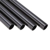 China Glossy Surface Roll Wrapped 3K Carbon Fiber Tube For Telescoping Poles for sale