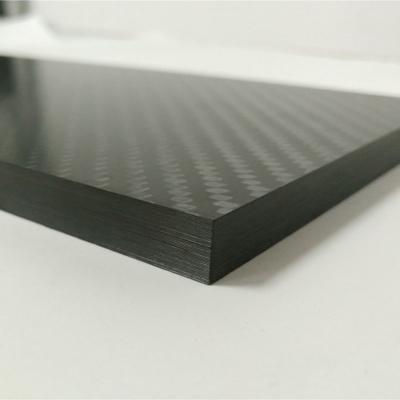 China 1.0MM Thick 3K Plain Woven Carbon Fiber Plate For Shopfitting for sale