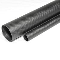 China Roll Wrapped Lightweight 3K Carbon Fiber Pipe 2x2 Twill Surface for sale