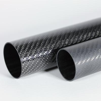 China Full Pure 3K Twill Matte Carbon Fiber Tube For Automation Robotics for sale