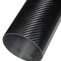 China Racing Type Flexible Bicycle Carbon Fiber Tubing With 3K Twill Plain Weave for sale