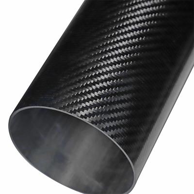 China Racing Type Flexible Bicycle Carbon Fiber Tubing With 3K Twill Plain Weave for sale