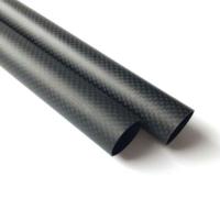 China 500mm Length 3K Pure Carbon Fiber Round Tube Impact Resistant for sale