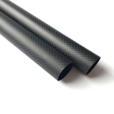 China 500mm Length 3K Pure Carbon Fiber Round Tube Impact Resistant for sale