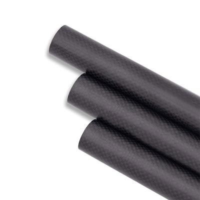 China OD 32mm 100% Roll Wrapped Carbon Fiber Tube 3K Plain Matte for sale