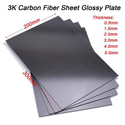 China High Strength Durable Glossy Carbon Fiber Plate Twill Weave for sale