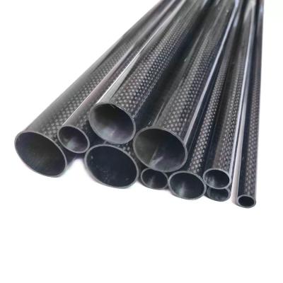 China Matte Twill High Pressure Black Carbon Fiber Tube With 3K Surface for sale