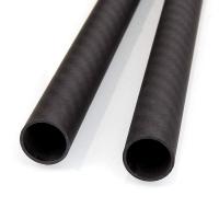 China Round 3K Twill Woven Carbon Fiber Tube Roll Wrapped UV Resistant for sale