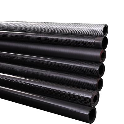China Dia 8mm Thick 1mm 3K Carbon Fiber Tube PGlossy Wrapped For RC Air Model for sale
