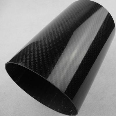 China High Modulus Large Diameter Carbon Fiber Tube 200MM 3K Matte Twill Surface for sale
