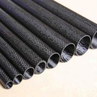 China High Flexibility 3K Woven Roll Wrapped Carbon Fiber Tube With Good Durability for sale