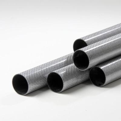 China Excellent Strength Carbon Fiber Round Tube 3K Glossy Twill Surface for sale