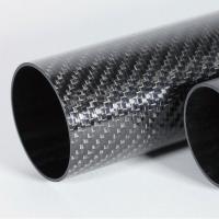 China 40mm Woven Finish Roll Wrapped Carbon Fiber Tube High Strength for sale
