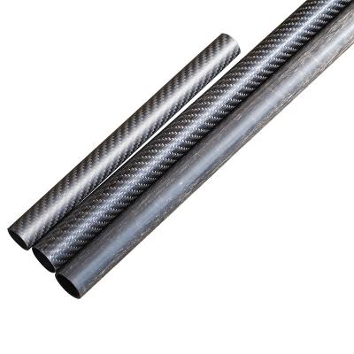 China 3K Tensile Strength Carbon Fiber Tube 100% Full Pure High Crushability for sale
