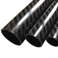 China Lightweight 3K Twill Glossy Carbon Fibre Tube Oval Shape 1.5g/Cm3 for sale