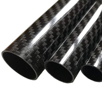 China Lightweight 3K Twill Glossy Carbon Fibre Tube Oval Shape 1.5g/Cm3 for sale