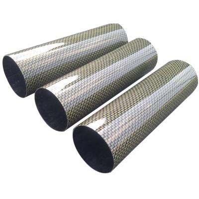 China Roll Wrapped Carbon Fibre Hollow Round Tube 3K Twill for sale