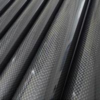 China 3k Weave Glossy Carbon Fiber Tubes Roll Wrapped 4mm for sale