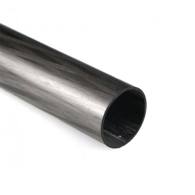 China Roll Wrapped Round Carbon Fibre Tube Torsion Resistance 1mm for sale