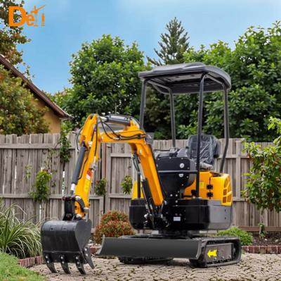 China 1.3 Tons Mini Digger Excavator All In One Compact Crawler Excavator 7.6kw 0.025m3 for sale