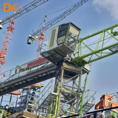 China Used Zoomlion 6010-6 Tower Crane Flat Head Construction Crane Green Colour for sale