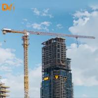 China 2021 Year Used Flat Head Tower Crane 6013 XCMG Old Tower Crane Yellow Colour for sale