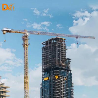 China 2021 Year Used Flat Head Tower Crane 6013 XCMG Old Tower Crane Yellow Colour for sale