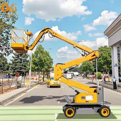 China Used Self Propelled Construction Elevator Curved Arm Lift Electric Haulotte Boom Lift for sale
