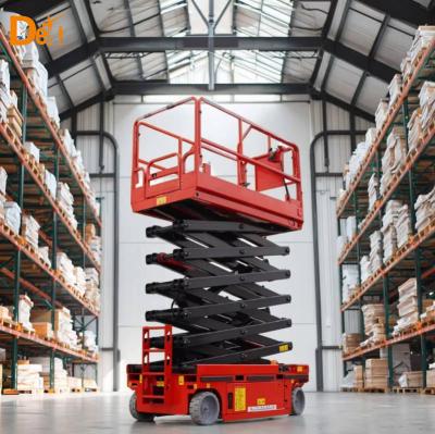 China 3.3KW Portable Scissor Lift Elevator 8m Movable Aerial Lifting Platform For Construction for sale