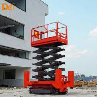 China 4m-16m Electric Scissor Lift Table Crawler Type Electric Scaffolding Lifting Platform 3.3kw for sale