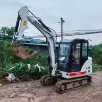 China Used Doosan Dh35 Excavator, Doosan Dh35 Dh55 Mini Excavator Excavadora with Rubber Tracker and Dozer Blade for sale