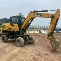 China Latest New Style China Sany Sy65W Exacvator Used Mini Wheel Excavator 6ton EPA CE Certificate Sy65 Second Hand Digger in Stock for sale