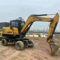 China Small Construction Machinery Sany Sy65W Wheel Excavator Sany 65 Mini Used Excavator Sany Sy65 Sy65W Sy65W PRO Wheel Excavator for sale