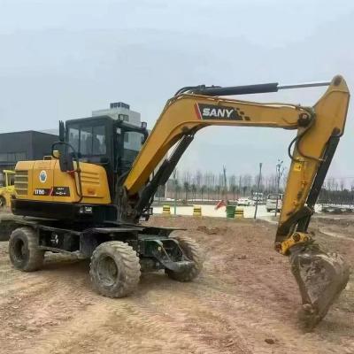 China Small Construction Machinery Sany Sy65W Wheel Excavator Sany 65 Mini Used Excavator Sany Sy65 Sy65W Sy65W PRO Wheel Excavator for sale