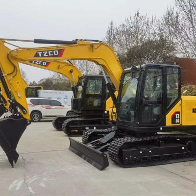 China Most Popular Tzco80 Excavator Mini 8 Ton Tzco Chinese Brand Digger for Sale for sale