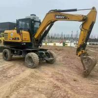 China Used Second Hand Sanyy Sy65W 0.25m3 6 Ton Mini Wheel Excavator in Good Quality for sale