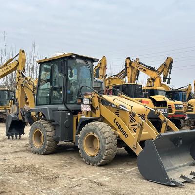 China Used Lingong Lgb680 Wheel Backhoe Loader Sdlg 680 8ton Excavating Loader Secondhand Mini Backhoe Loader for Sale for sale