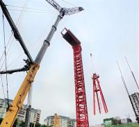 China The Used High Quality Qtp Series 80 6010 8t China Cheap Price Static Tower Crane Zoomlion Ruck Mounted Crane Range 60 M Attaching Height 150 M for sale